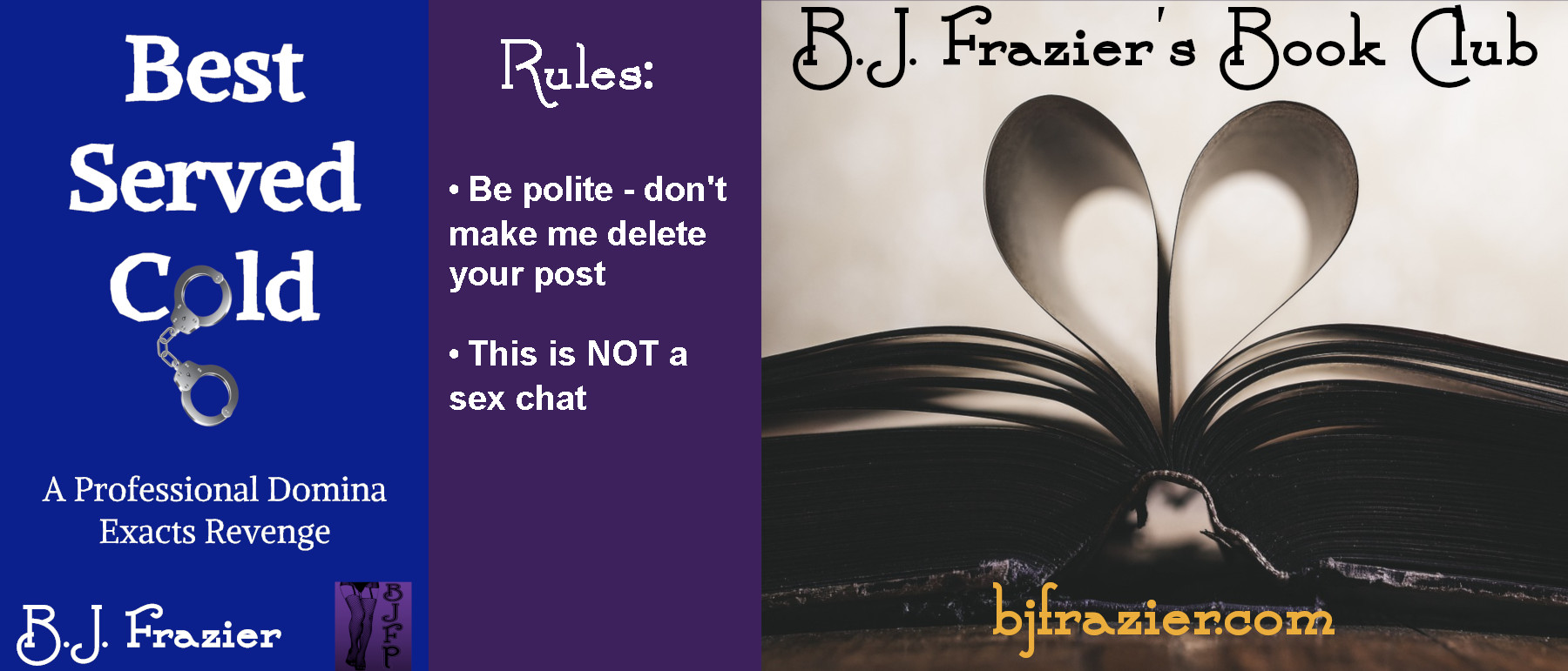 B.J. Frazier's Book Club ~ Chat - B.J. Frazier Publications, LLC